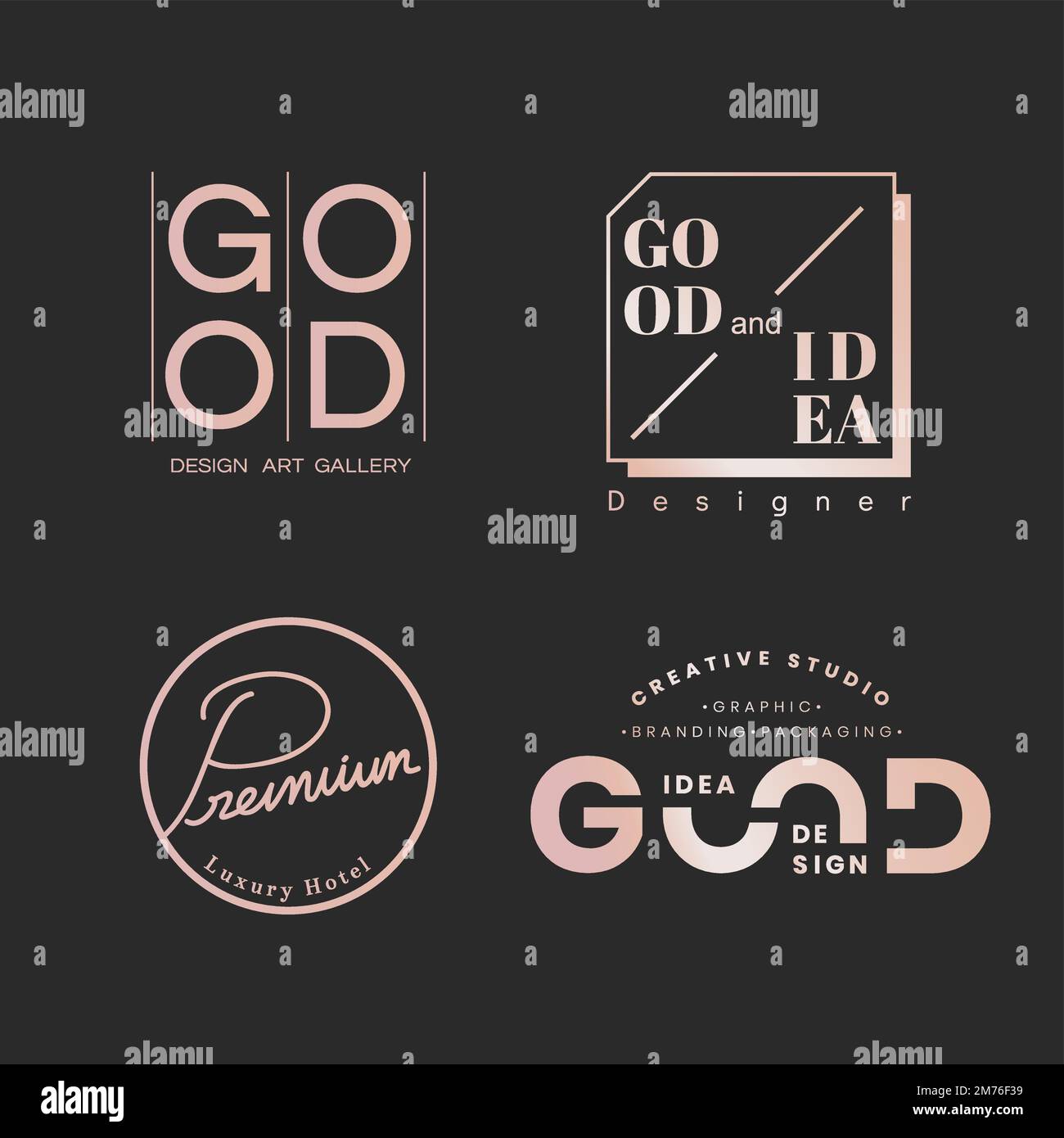 Good idea logo badges design set Stock Vector Image & Art - Alamy