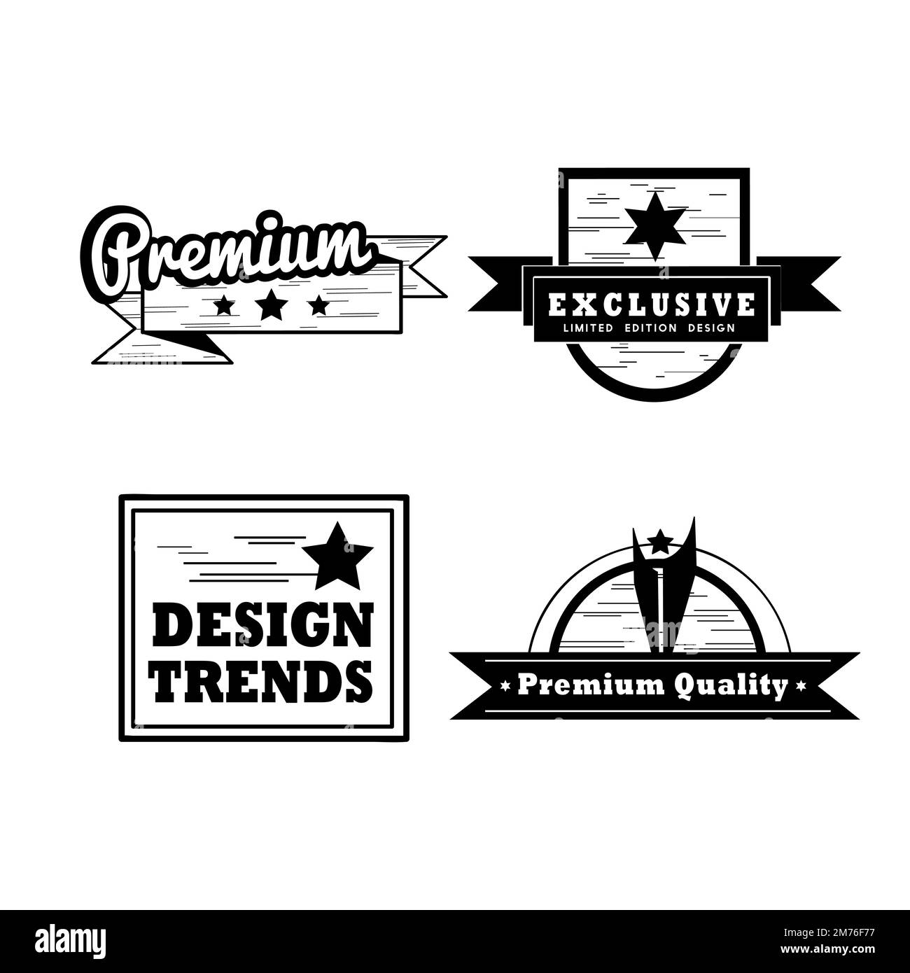 Premium quality badge vector set Stock Vector Image & Art - Alamy