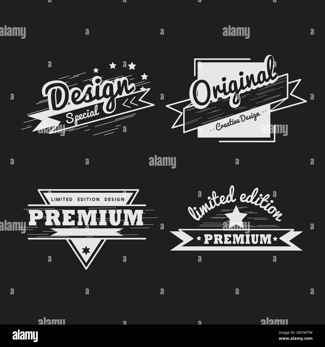 Premium quality badge vector set Stock Vector Image & Art - Alamy
