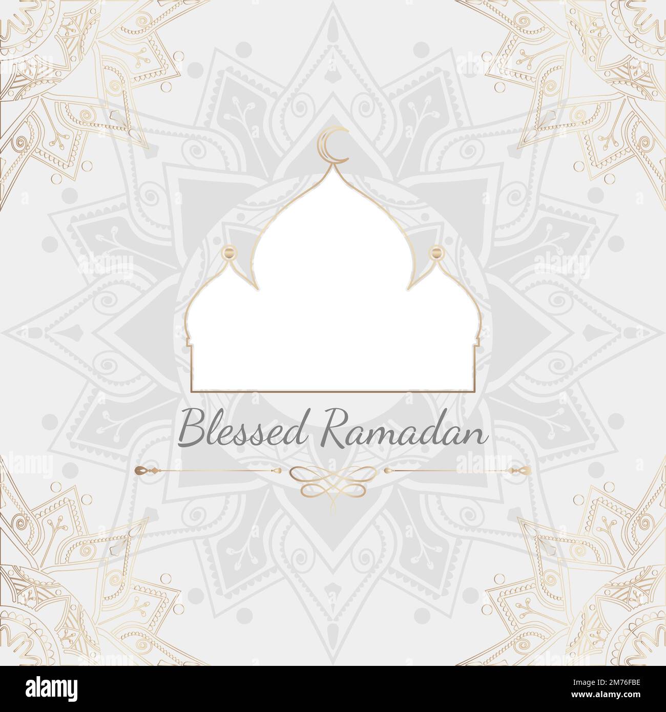 Blessed Ramadan card design vector Stock Vector Image & Art - Alamy