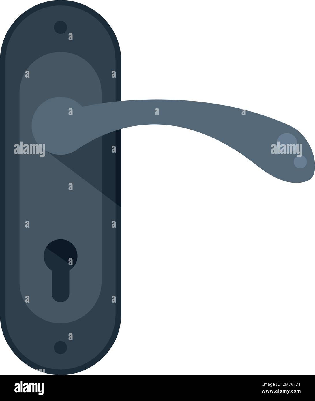 Doorknob icon flat vector. Door handle. Lock latch isolated Stock ...