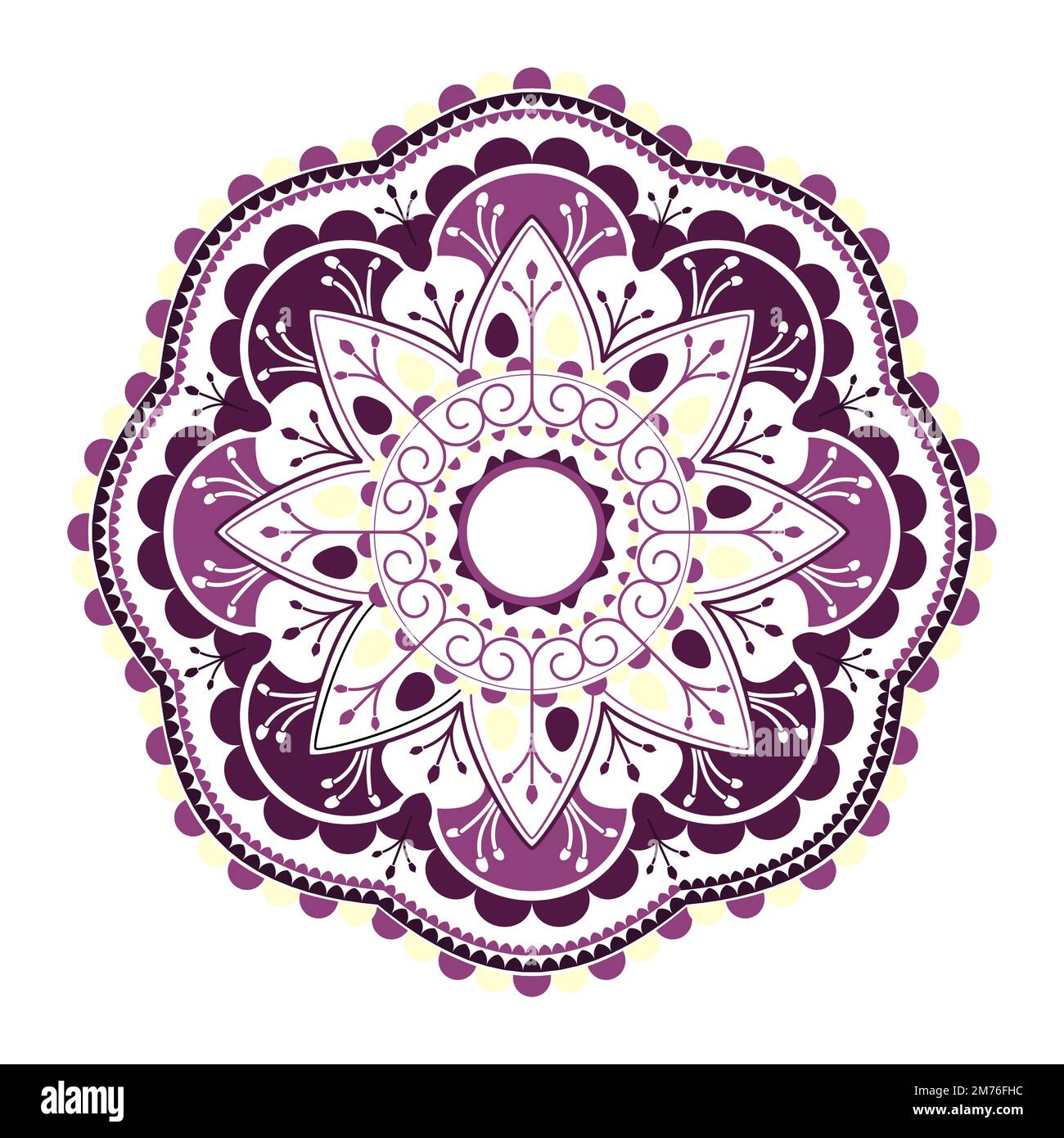Colorful mandala pattern on white background Stock Vector Image & Art ...