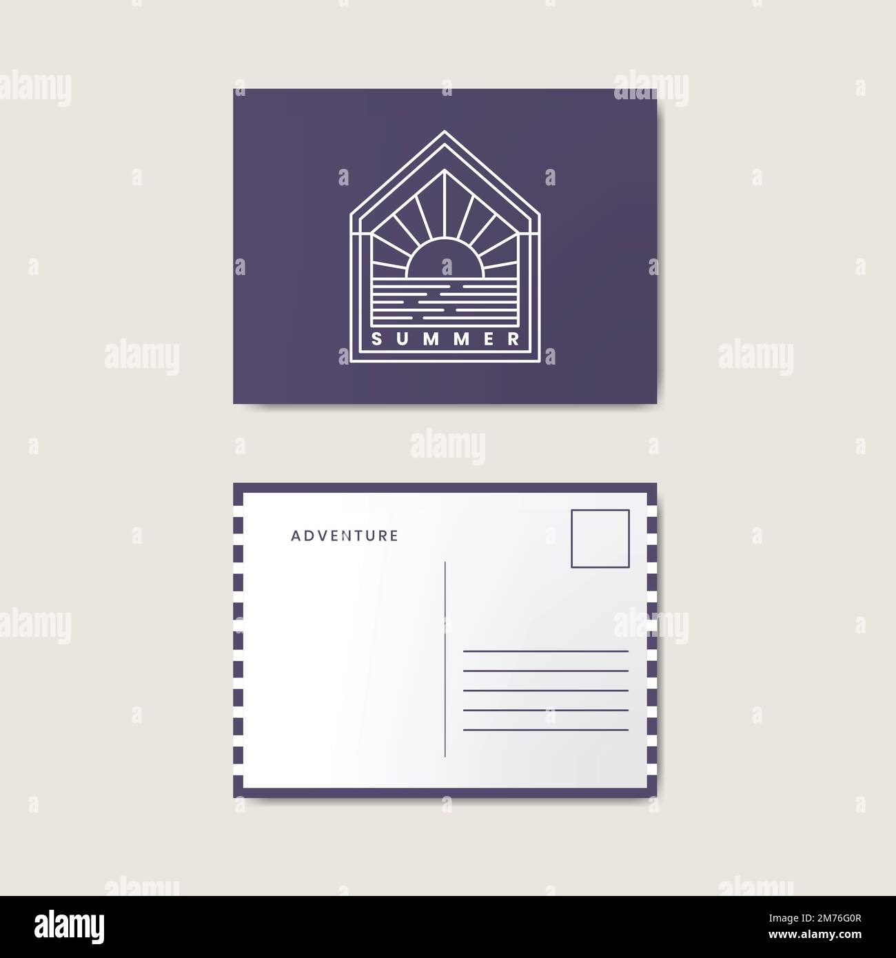 Post card design template mockup Stock Vector Image & Art - Alamy