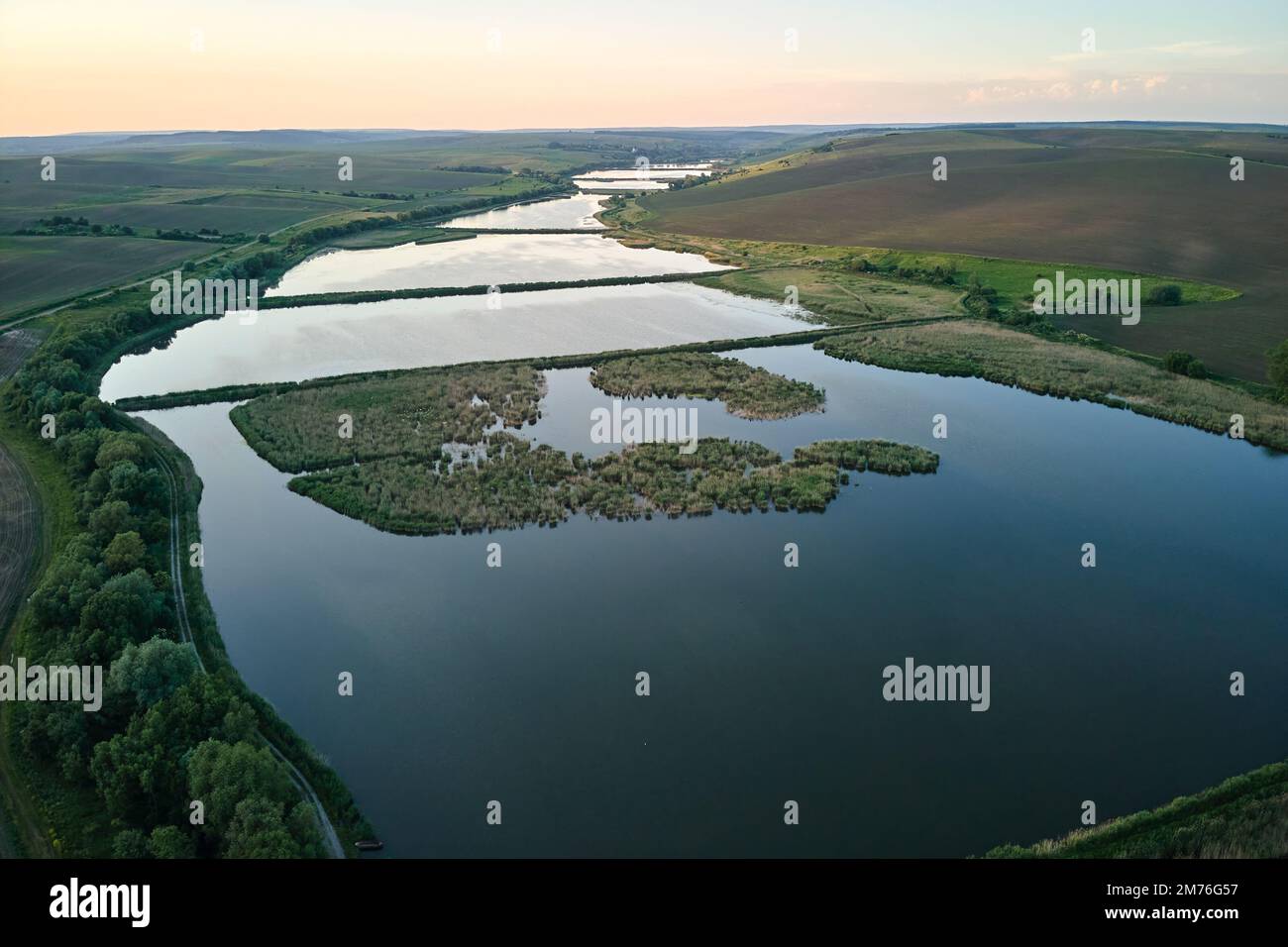 Aerial view fish pond artificial hi-res stock photography and images ...