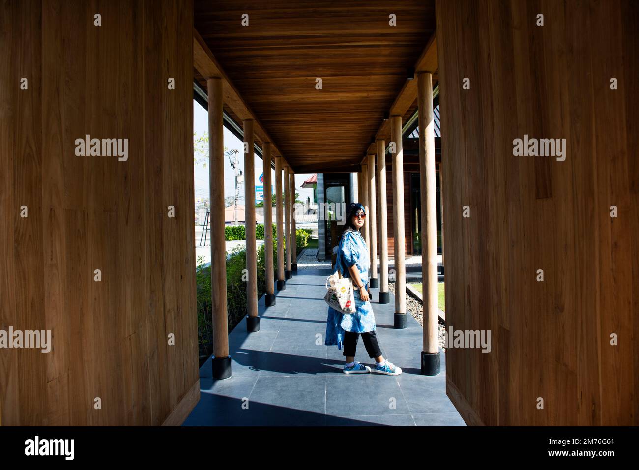 Travelers thai women people wear tie dye indigo color clothes travel ...