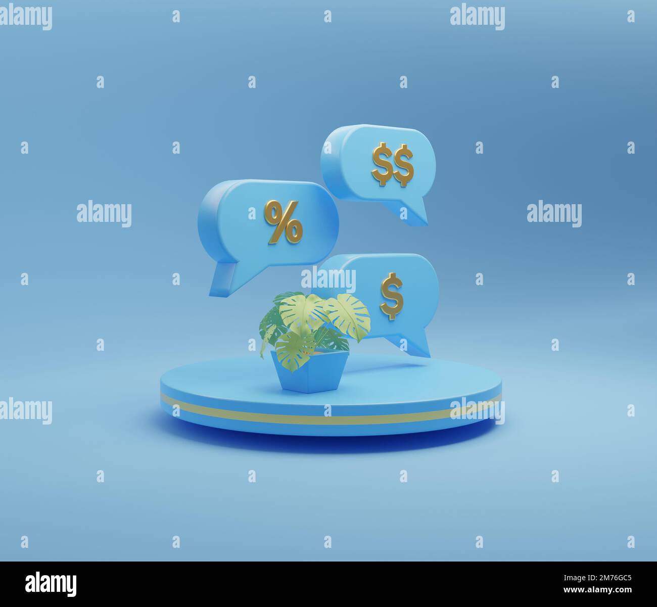 3D rendering icon set dollar bubble isolated 3d render illustration ...