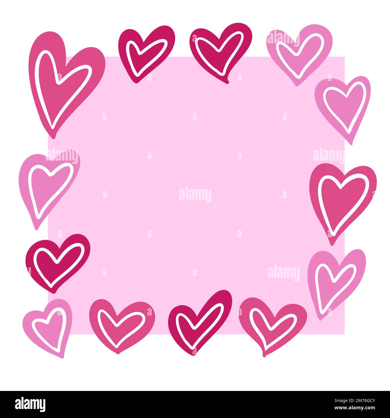 Pink Heart Border Clip Art