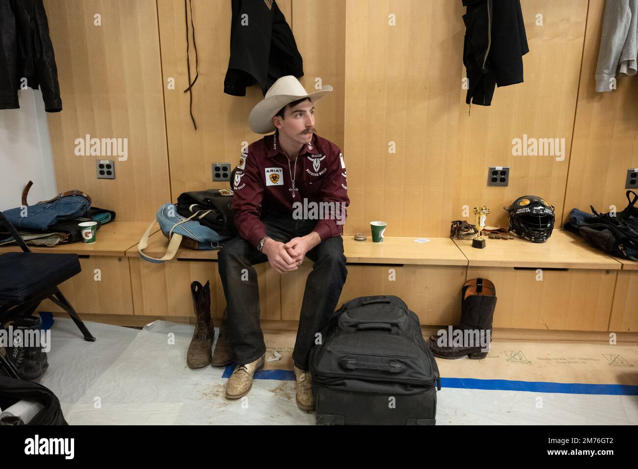 New York, New York, USA. 7th Jan, 2023. Bull Rider DANEIL KEEPING, of ...
