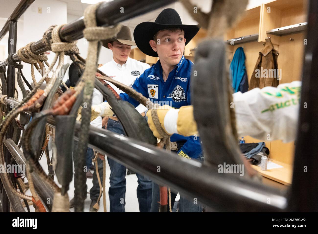 New York, New York, USA. 7th Jan, 2023. Bull Riders in the locker room ...