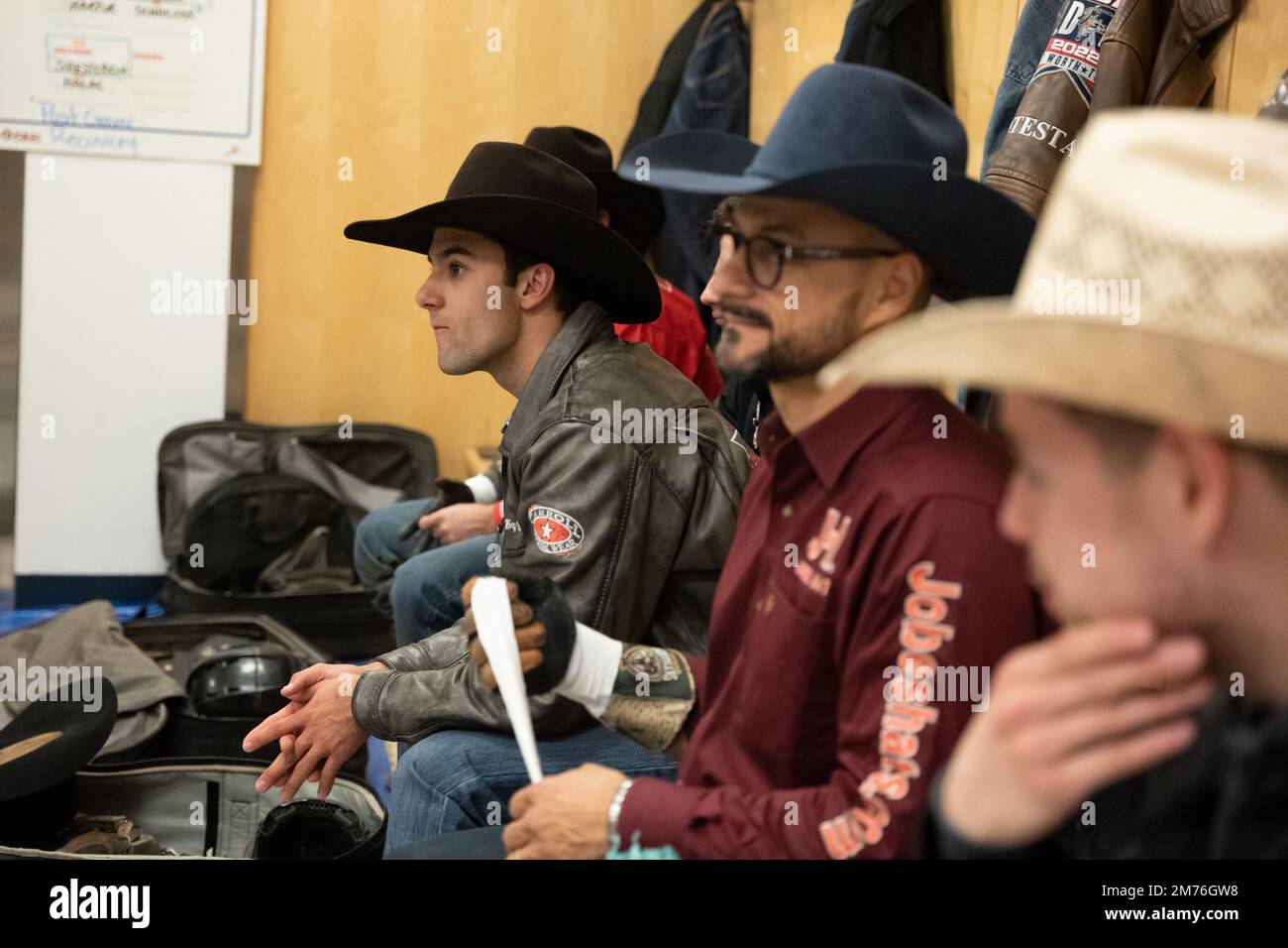 New York, New York, USA. 7th Jan, 2023. Bull Riders in the locker room ...