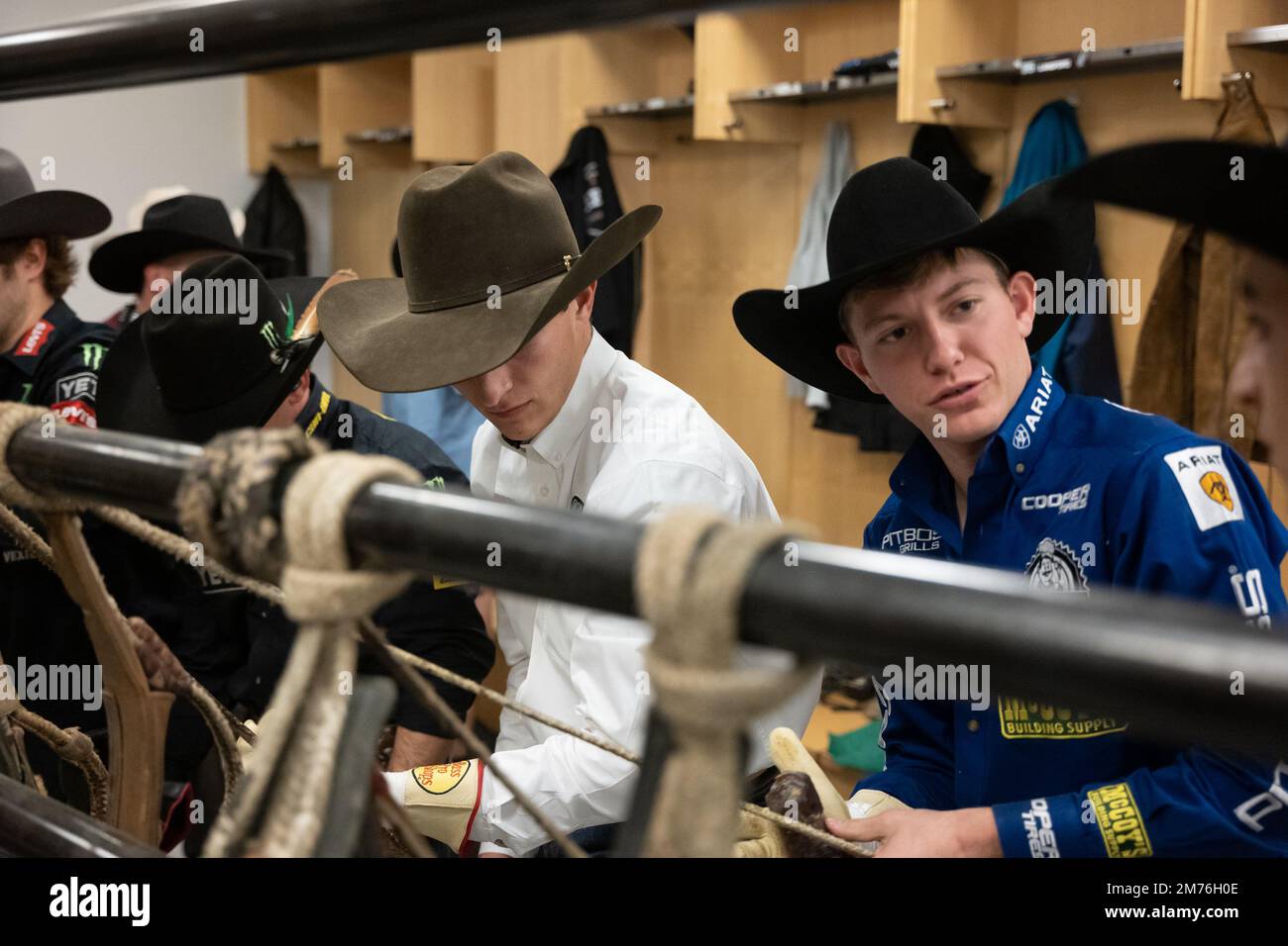 New York, New York, USA. 7th Jan, 2023. Professional Bull Rider MASON ...
