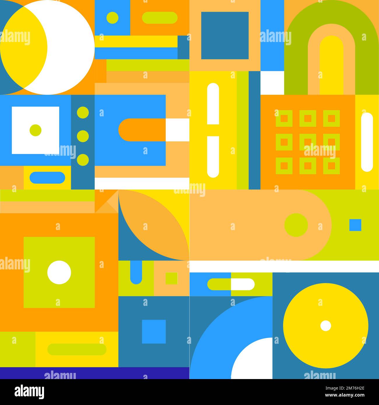 Geometric art. Pattern in Bauhaus style. Simple basic forms. Eco ...