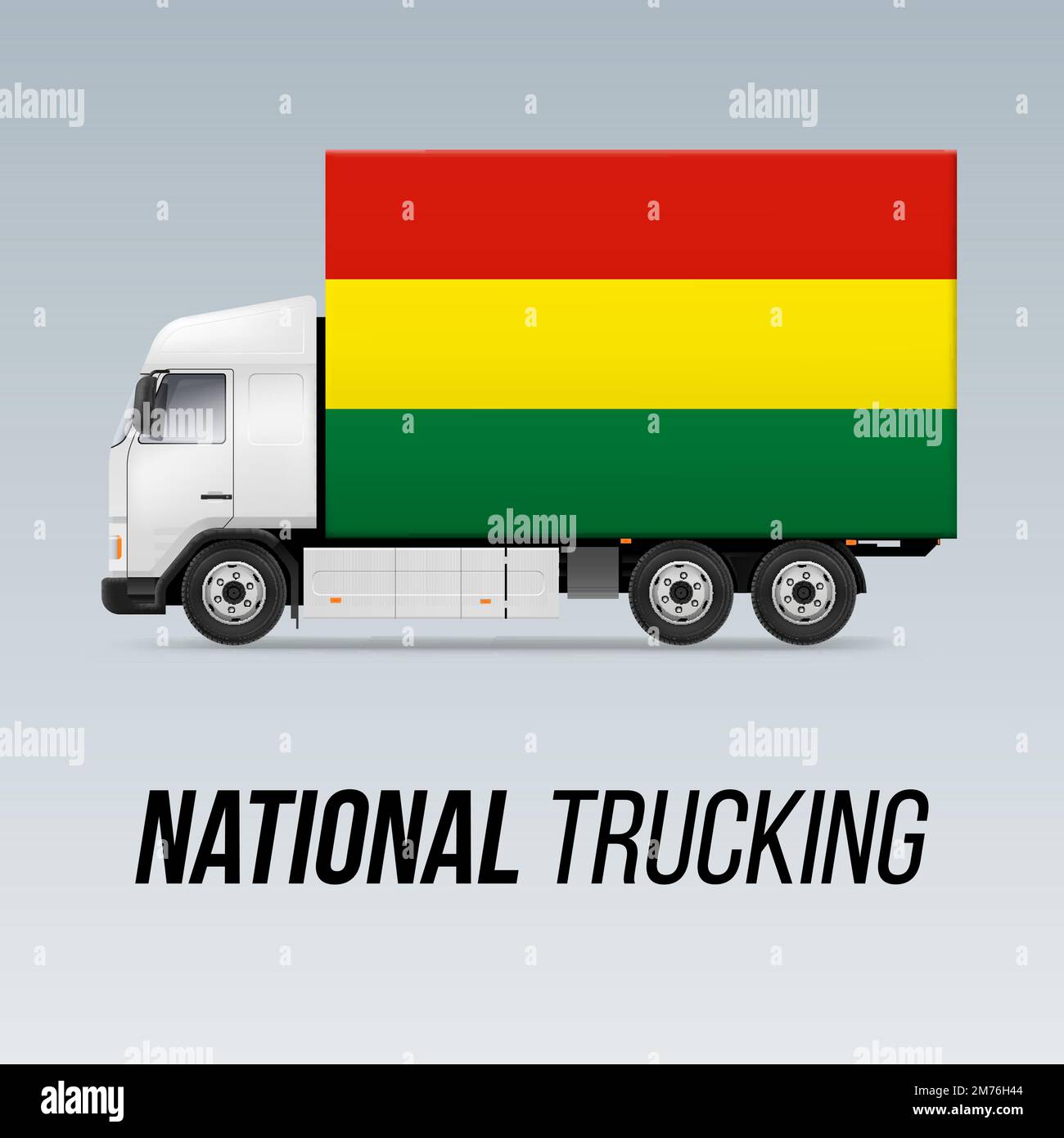 Symbol of National Delivery Truck with Flag of Bolivia. National ...
