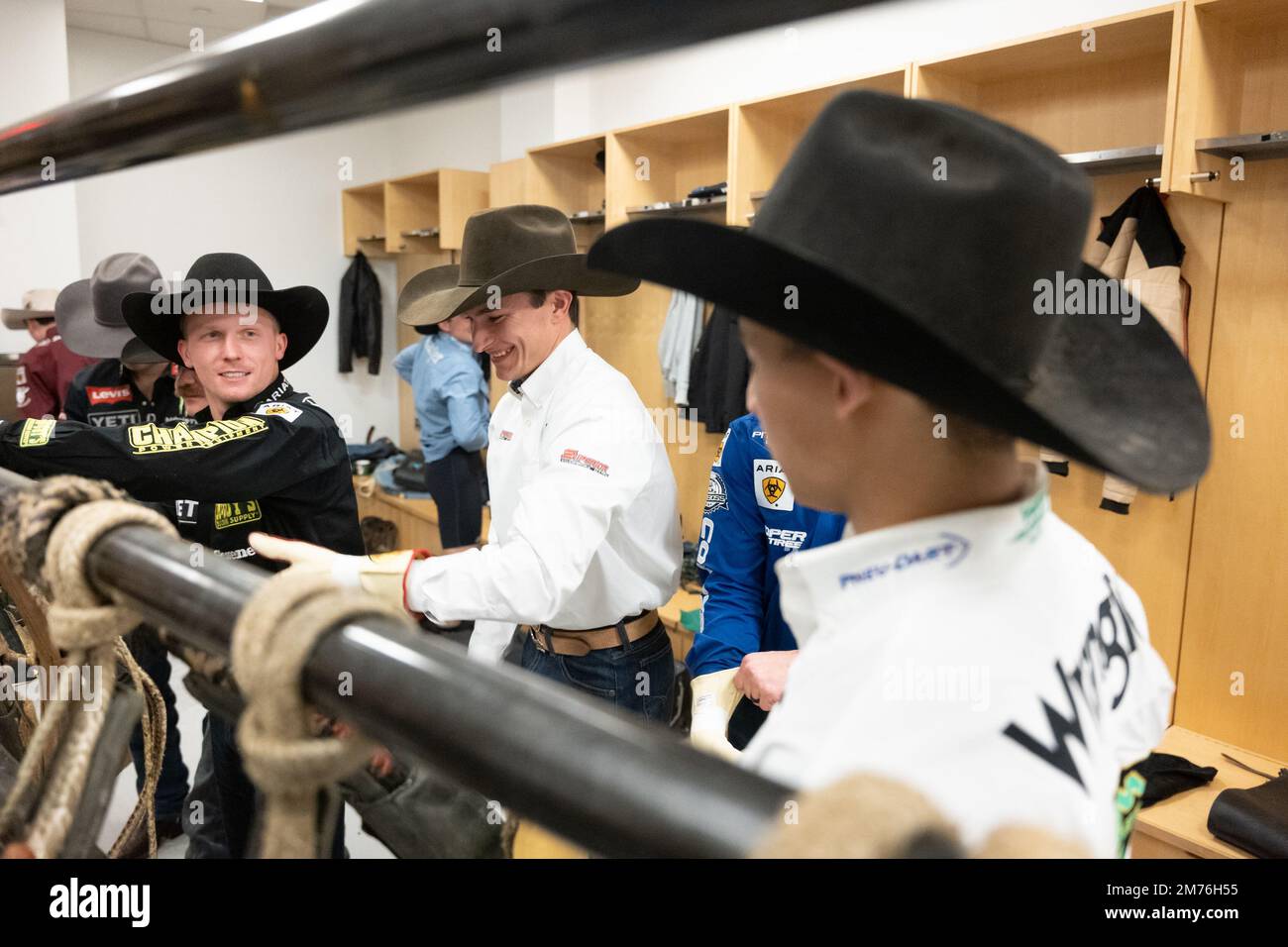 New York, New York, USA. 7th Jan, 2023. Bull Riders in the locker room ...