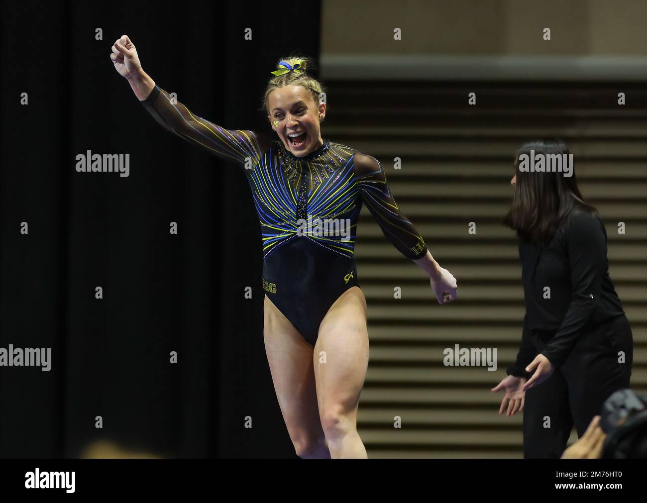 Las Vegas, NV, USA. 7th Jan, 2023. Michigan's Abby Heiskell celebrates ...