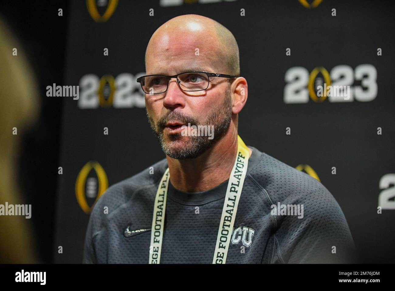 TCU defensive coordinator Joe Gillespie during National Championship ...