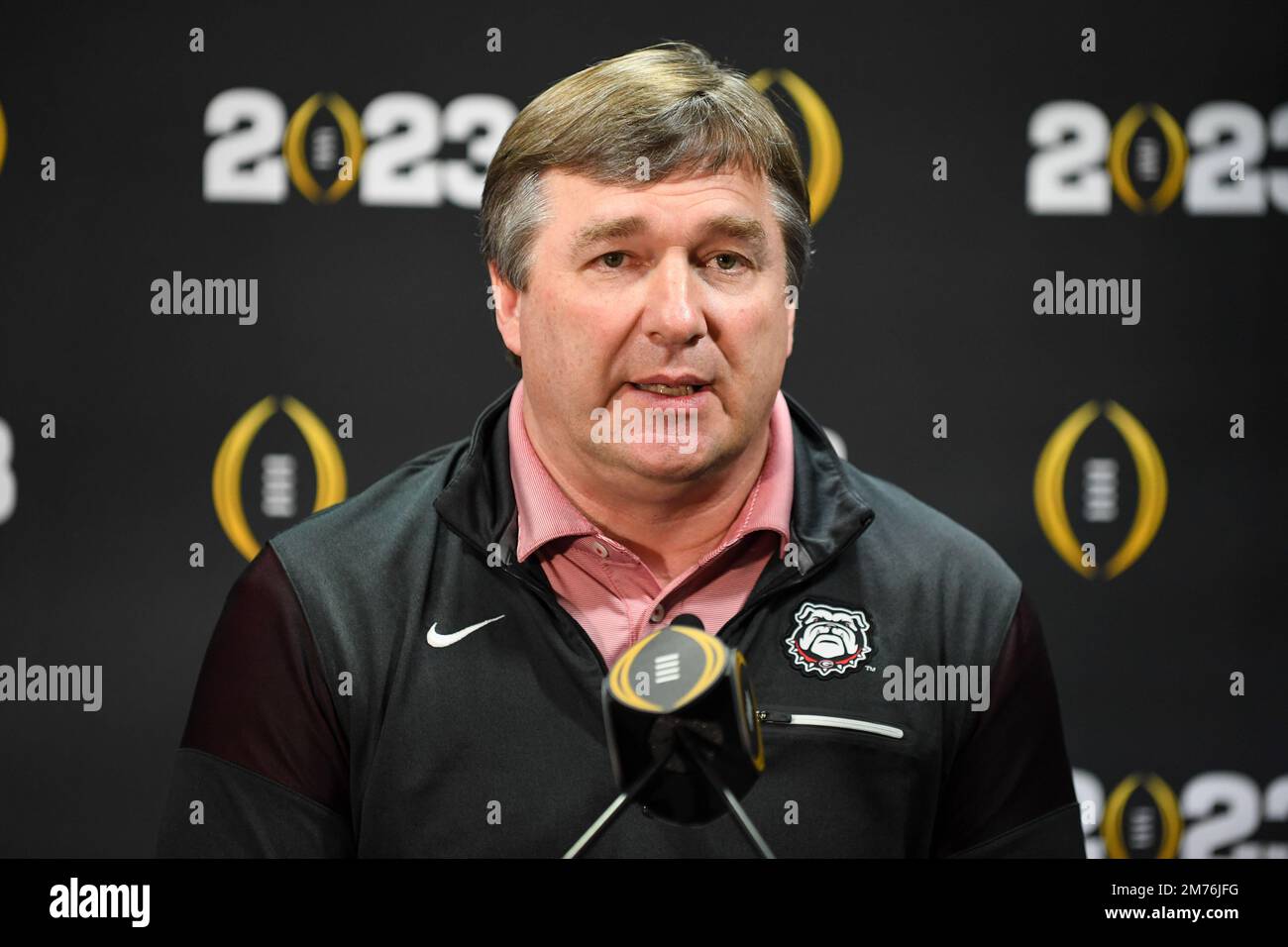 Georgia head coach Kirby Smart during National Championship Media Day ...