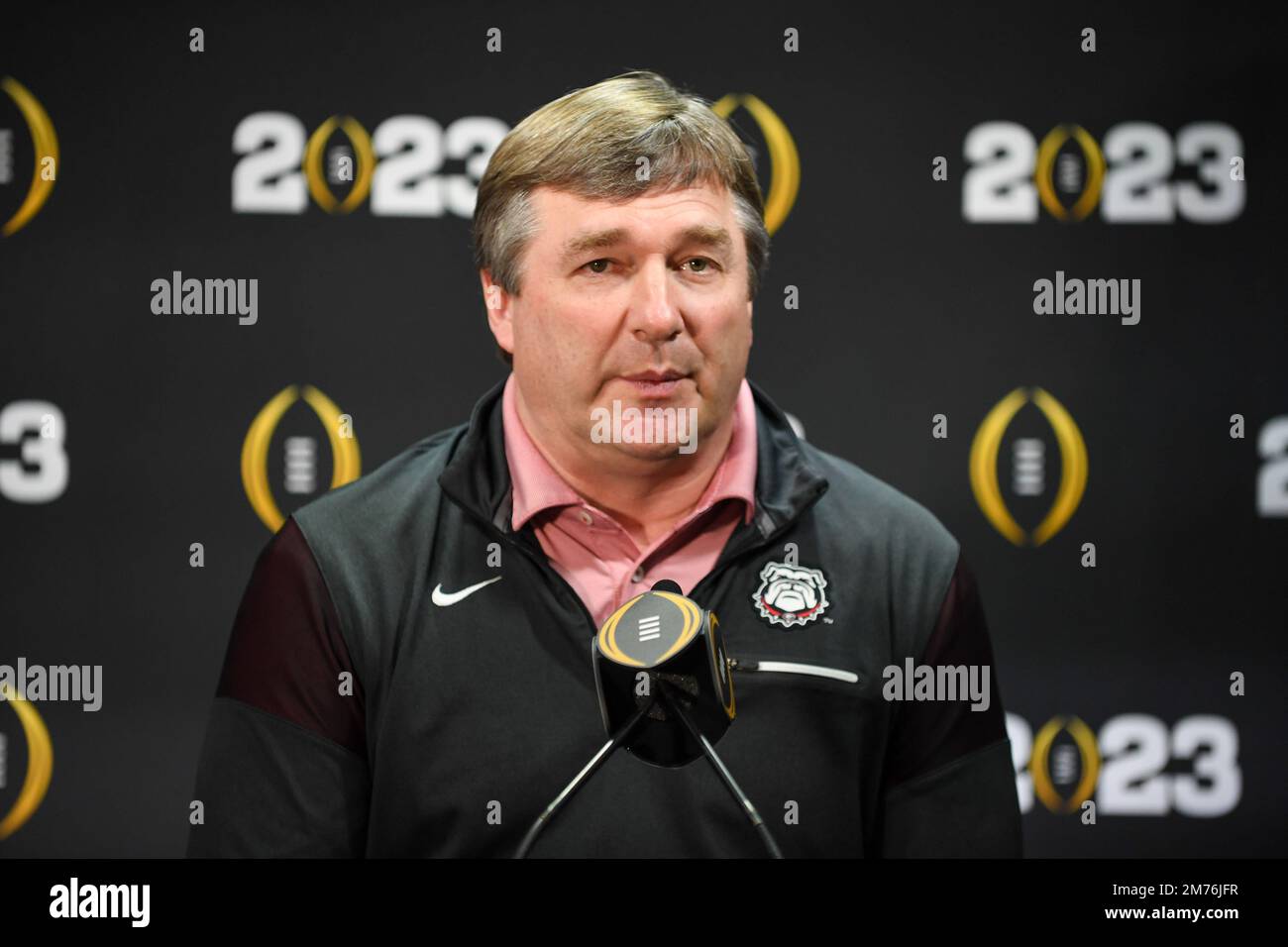 Georgia head coach Kirby Smart during National Championship Media Day ...