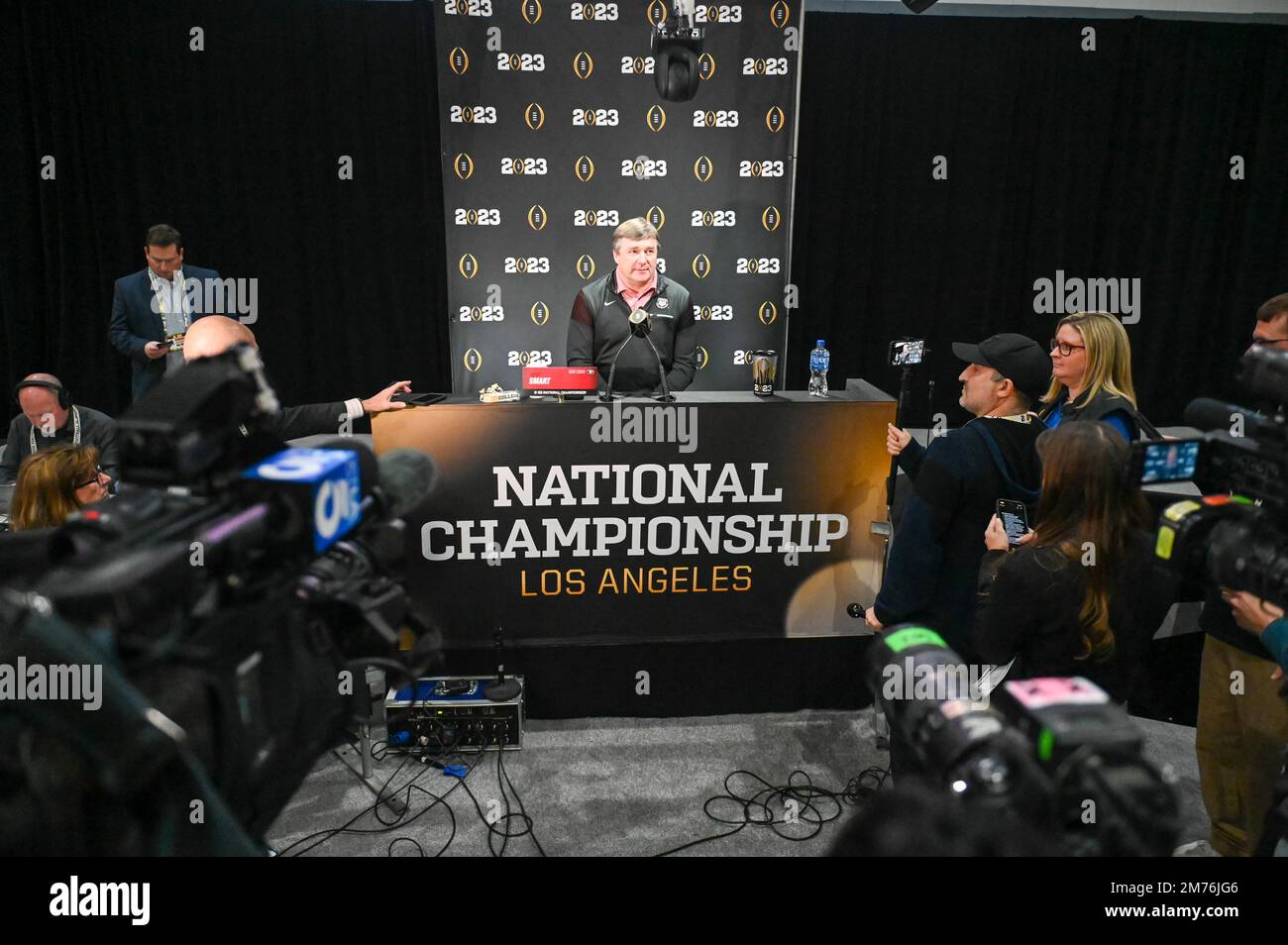 Georgia head coach Kirby Smart during National Championship Media Day ...
