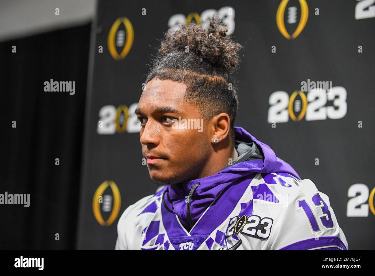 TCU linebacker Dee Winters (13) during National Championship Media Day ...
