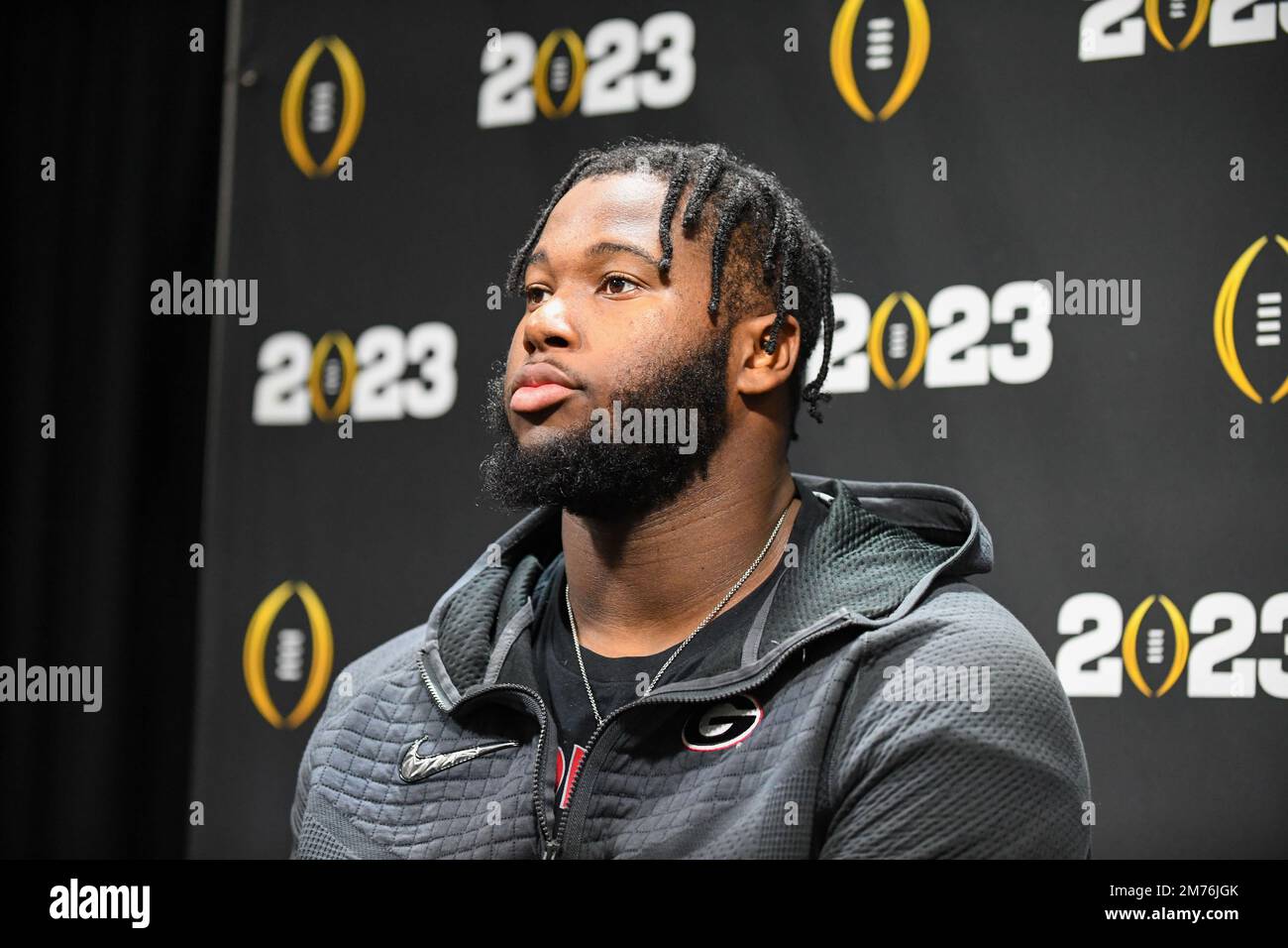 Georgia offensive line Sedrick Van Pran (63) during National ...