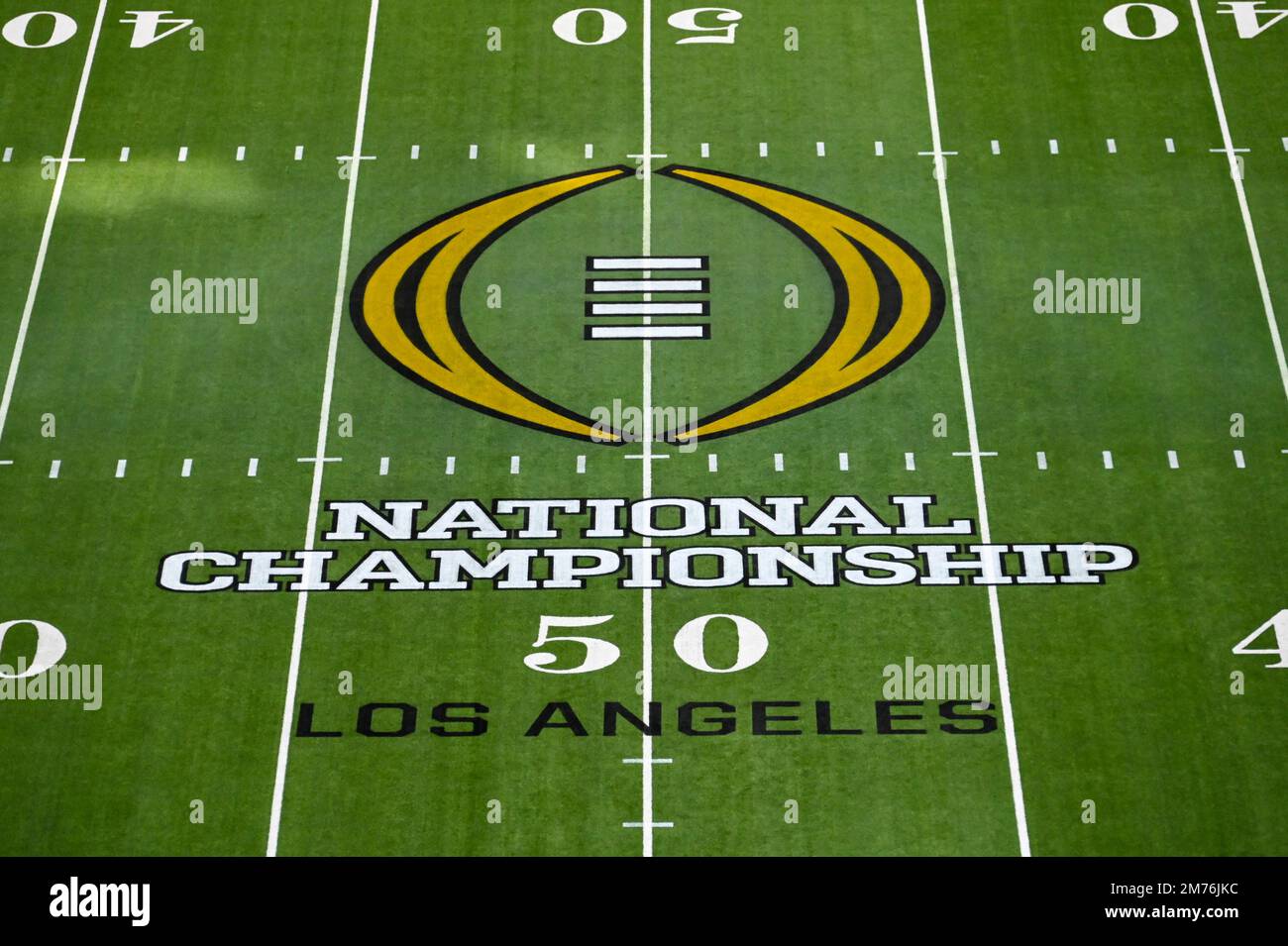 General overall view of SoFi Stadium before the College Football ...