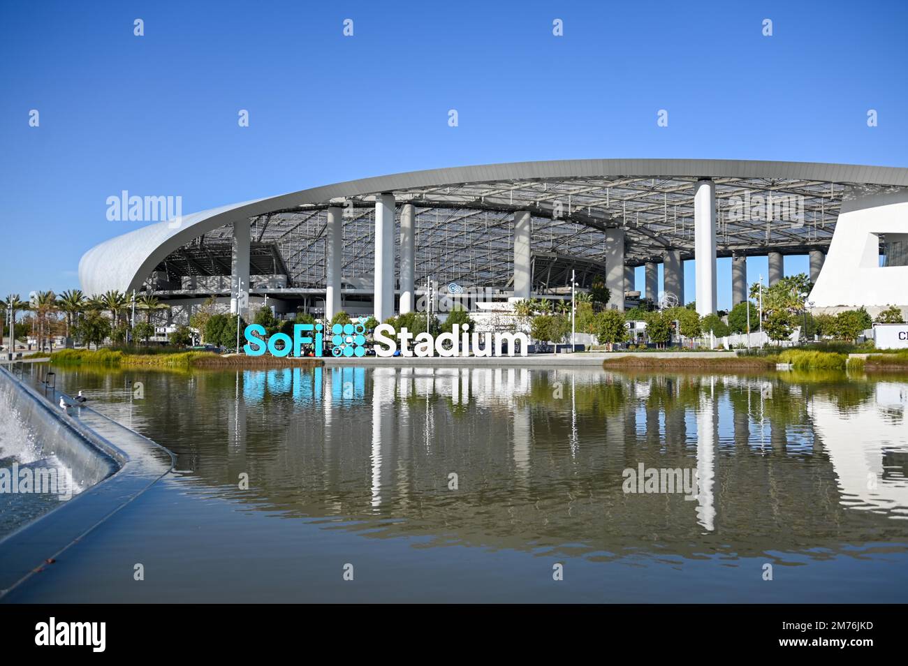 General overall view of SoFi Stadium before the College Football ...