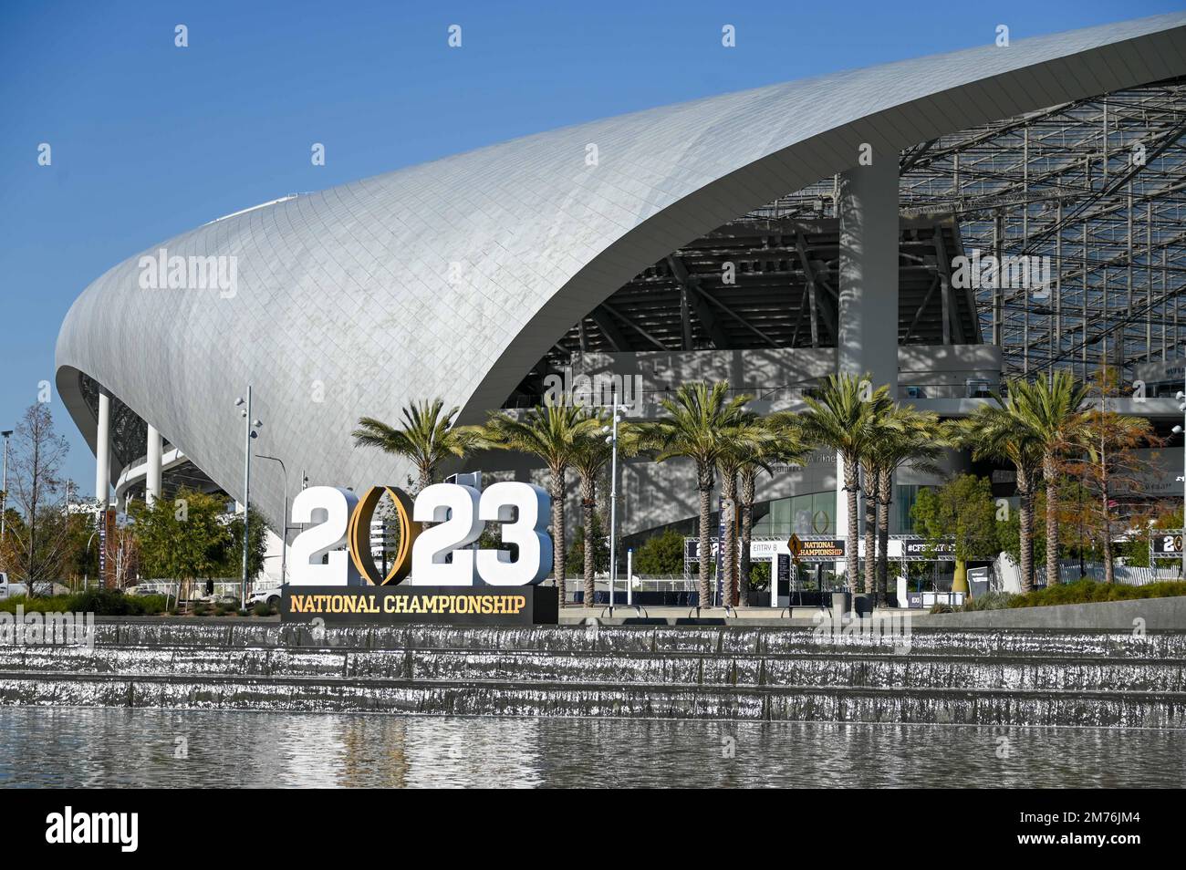 General overall view of SoFi Stadium before the College Football ...