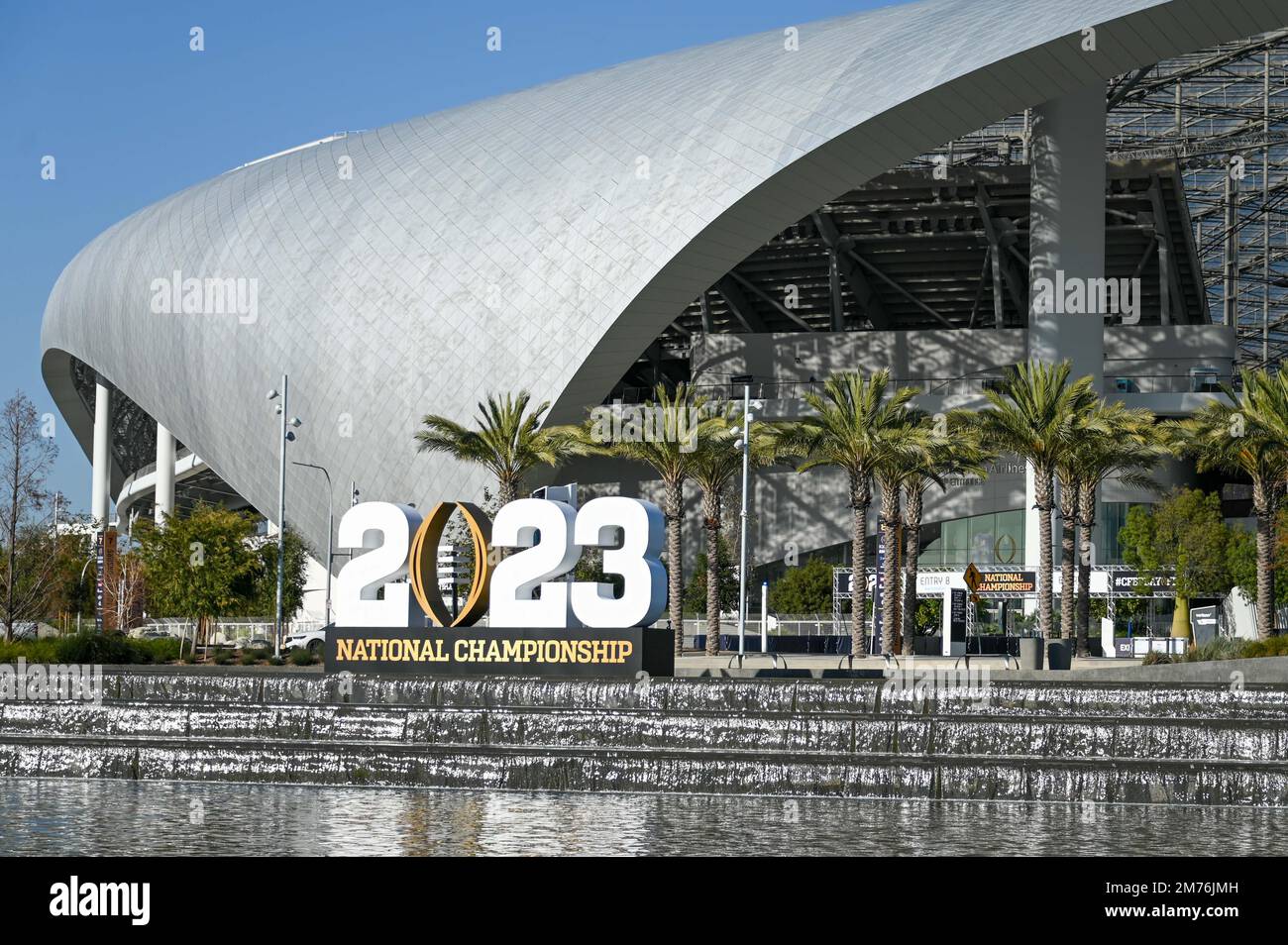 General overall view of SoFi Stadium before the College Football ...