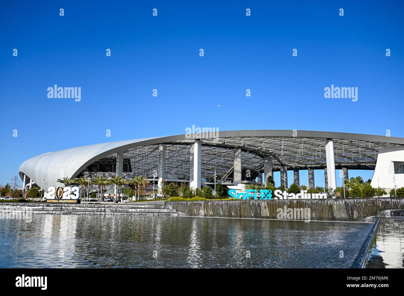 General overall view of SoFi Stadium before the College Football ...