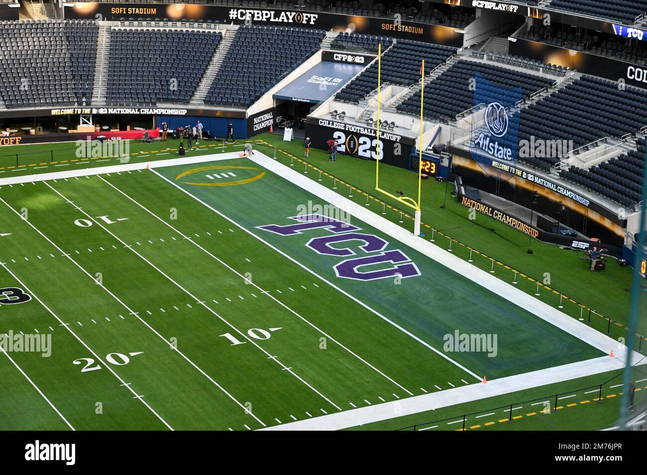 General overall view of SoFi Stadium before the College Football ...