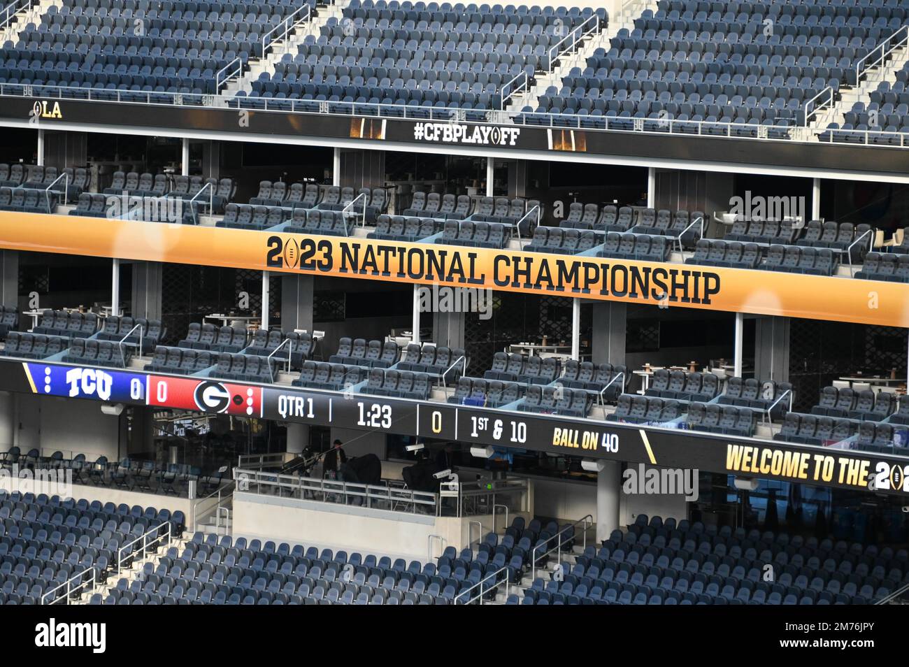 General overall view of SoFi Stadium before the College Football ...