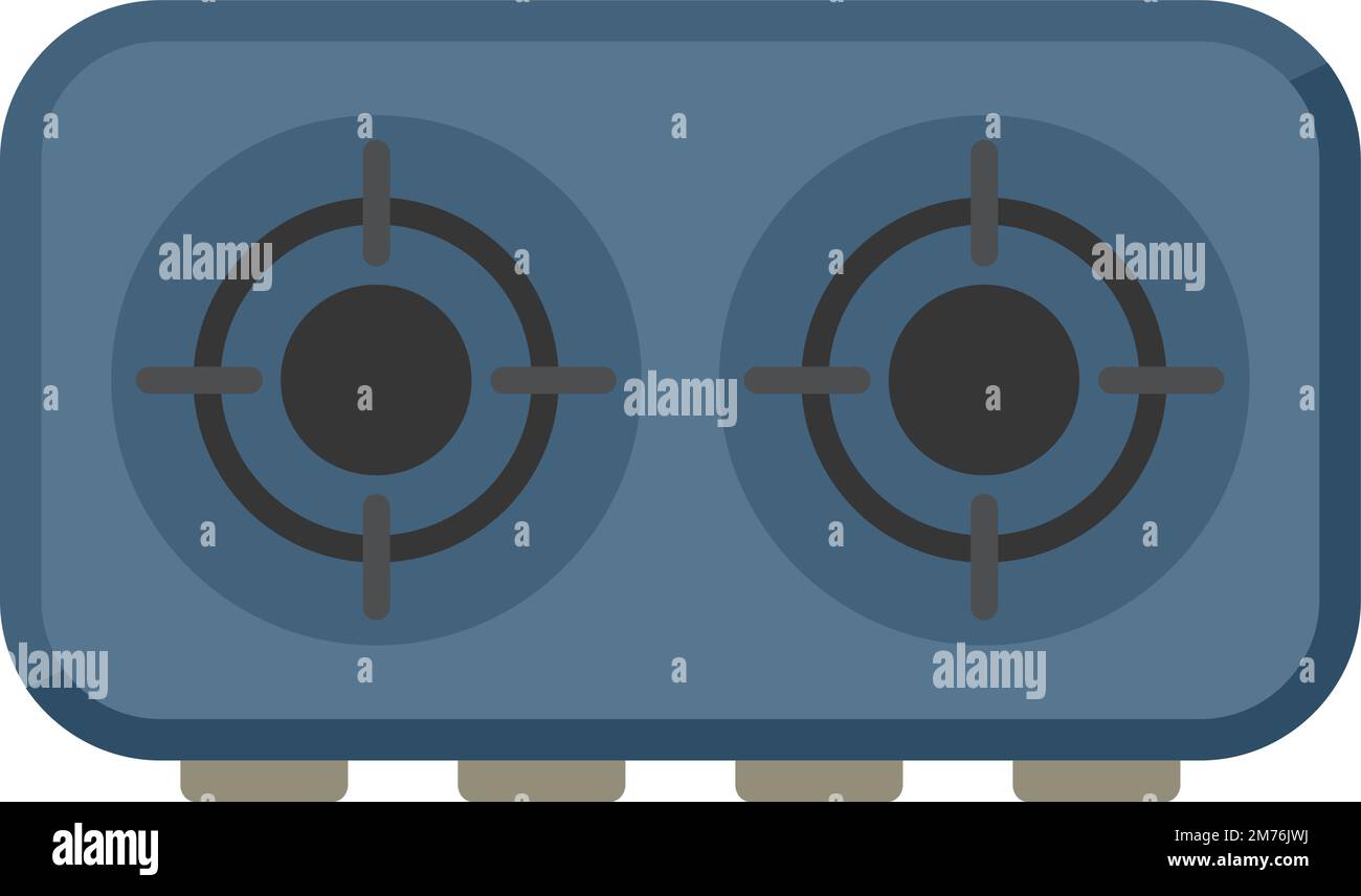 Top view stove icon flat vector. Gas cooker. Oven pan isolated Stock ...