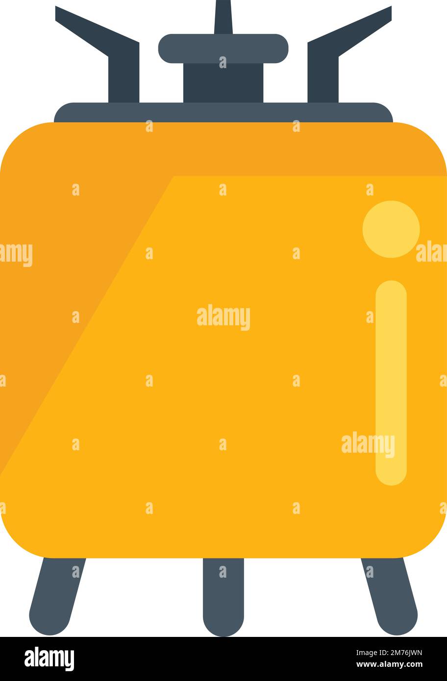 Hot portable stove icon flat vector. Gas cooker. Food flame isolated ...