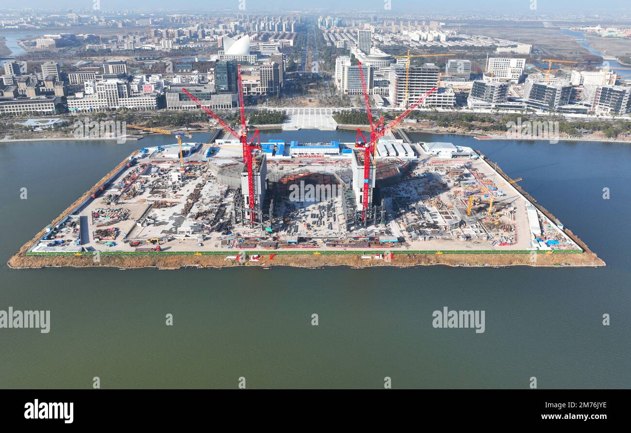 SHANGHAI, CHINA - JANUARY 8, 2023 - Aerial photo taken on January 8 ...