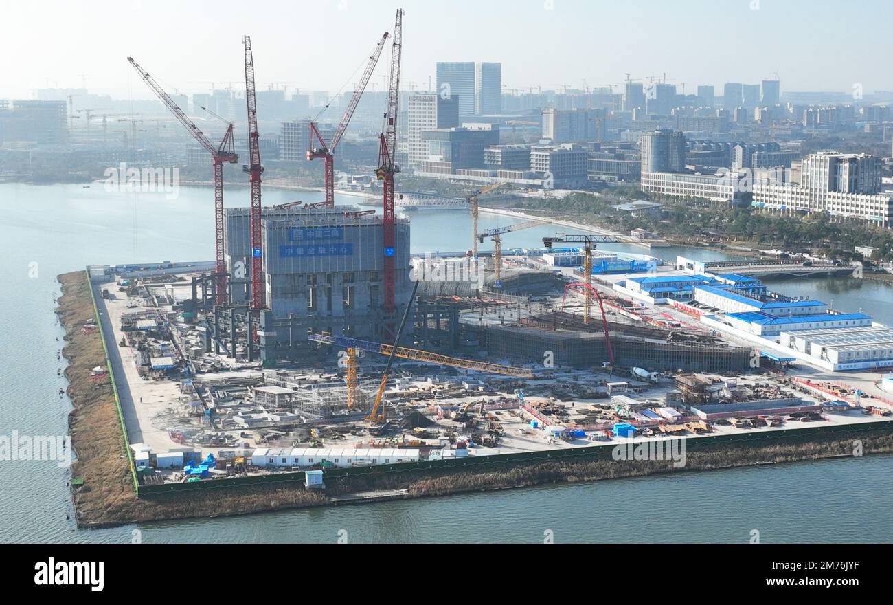 SHANGHAI, CHINA - JANUARY 8, 2023 - Aerial photo taken on January 8 ...