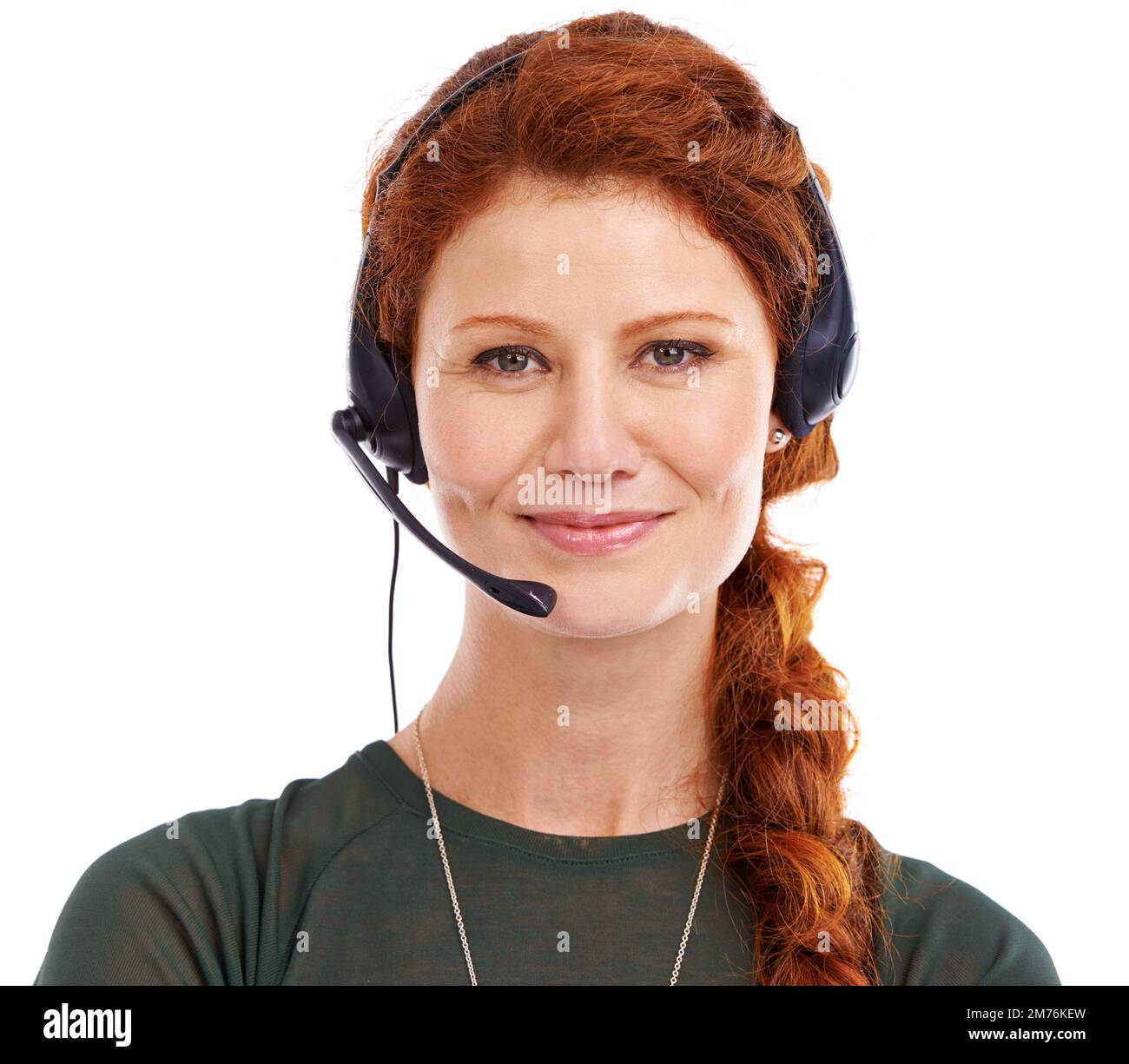 Confident woman who wearing headset hi-res stock photography and images ...