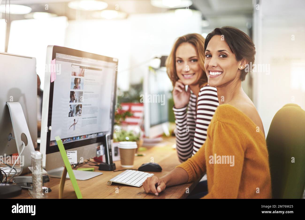The dynamic duo. Cropped portrait of two young businesswomen in the ...