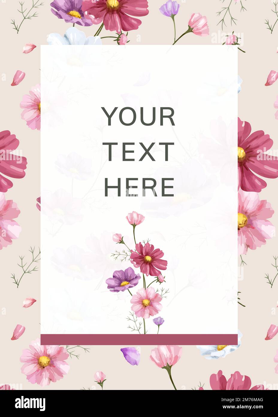 Flowery pattern invitation hi-res stock photography and images - Alamy