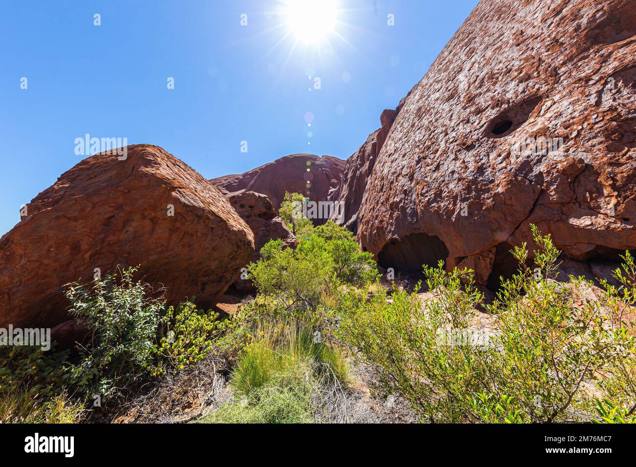 Outback, Australia - November 12, 2022: Close up views of red sandstone ...