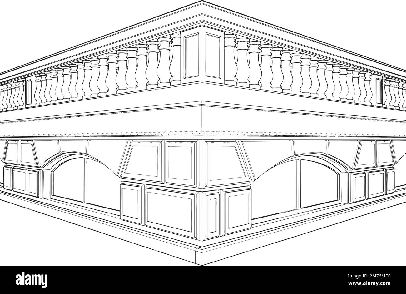 Terrace Eclectic Buildings Vector Stock Vector Image & Art - Alamy