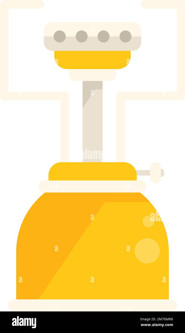 Portable stove icon flat vector. Gas cooker. Food flame isolated Stock ...