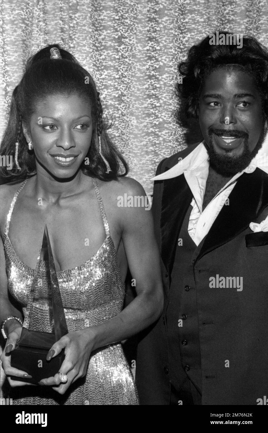 Natalie Cole and Barry White at the 1979 American Music Awards on ...