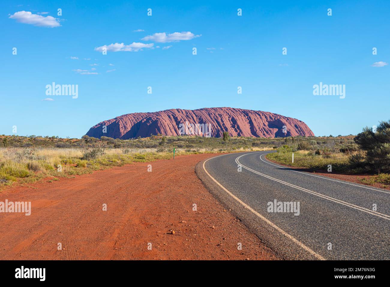 Outback, Australia - November 12, 2022: Road to the iconic landmark of ...