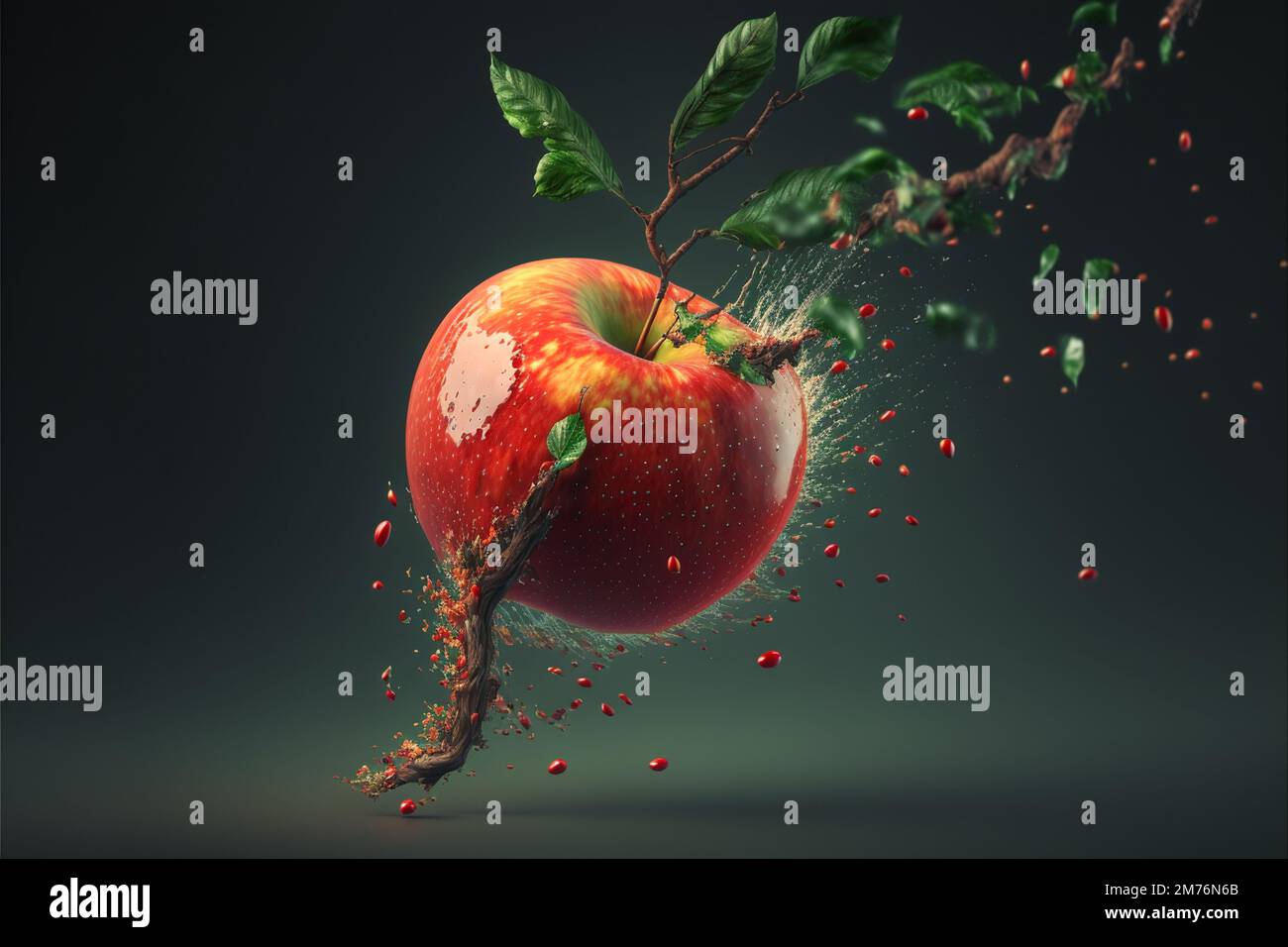 Apple falling from the tree hi-res stock photography and images - Alamy