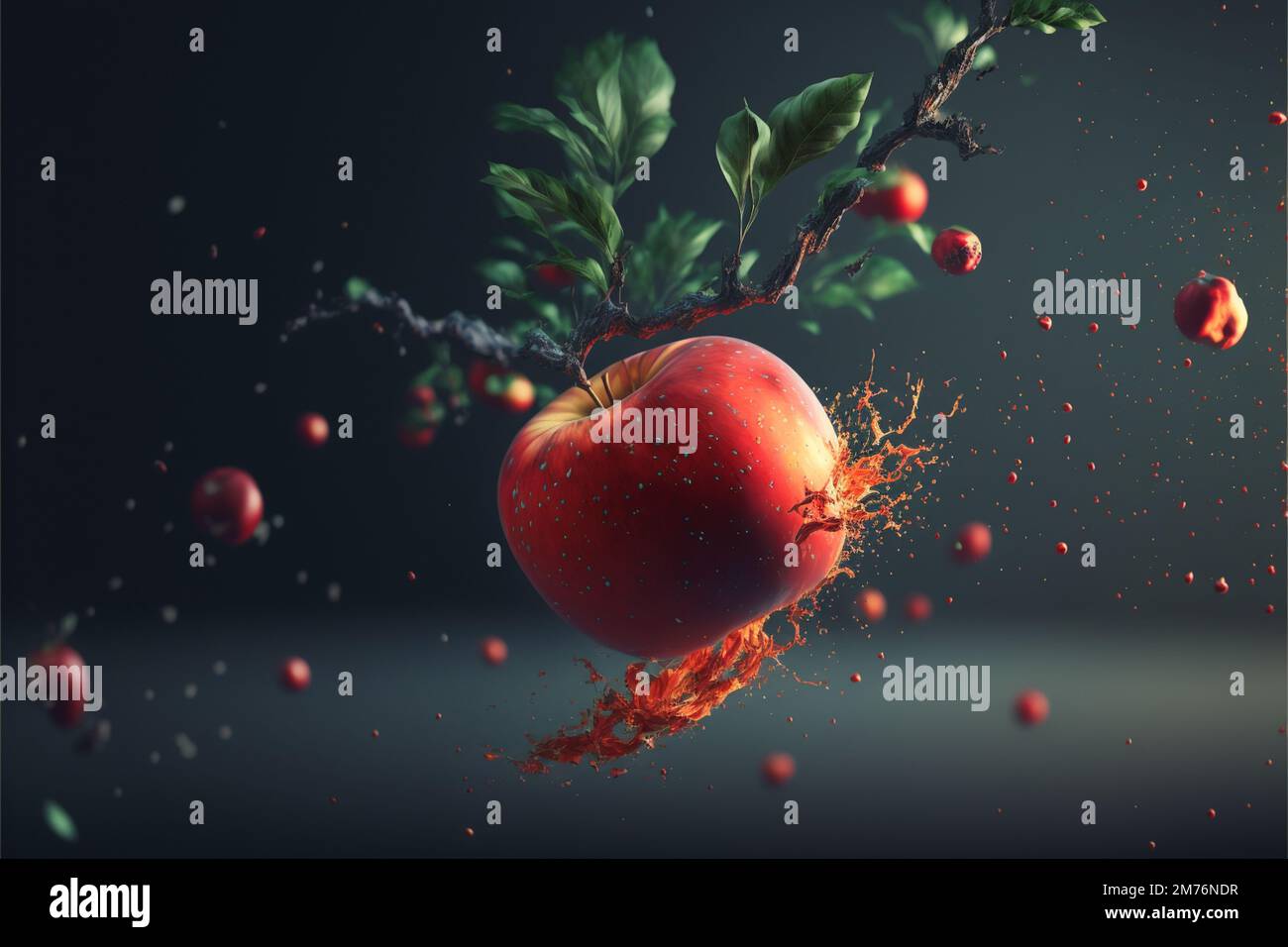 Apples falling from tree hi-res stock photography and images - Alamy