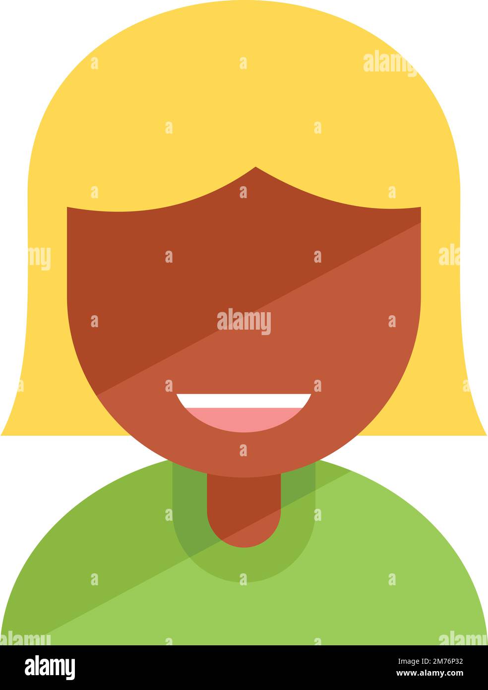 Smiling staff icon flat vector. Person group. Friend smile isolated ...