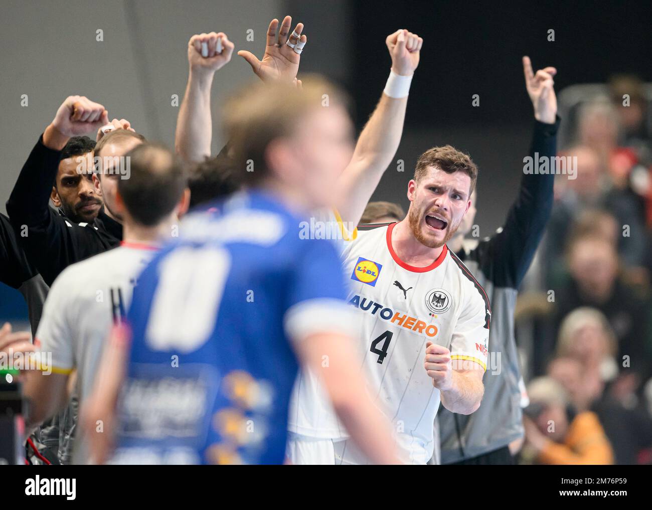 jubilation Johannes GOLLA (GER) Handball Laenderspiel der Men, friendly ...