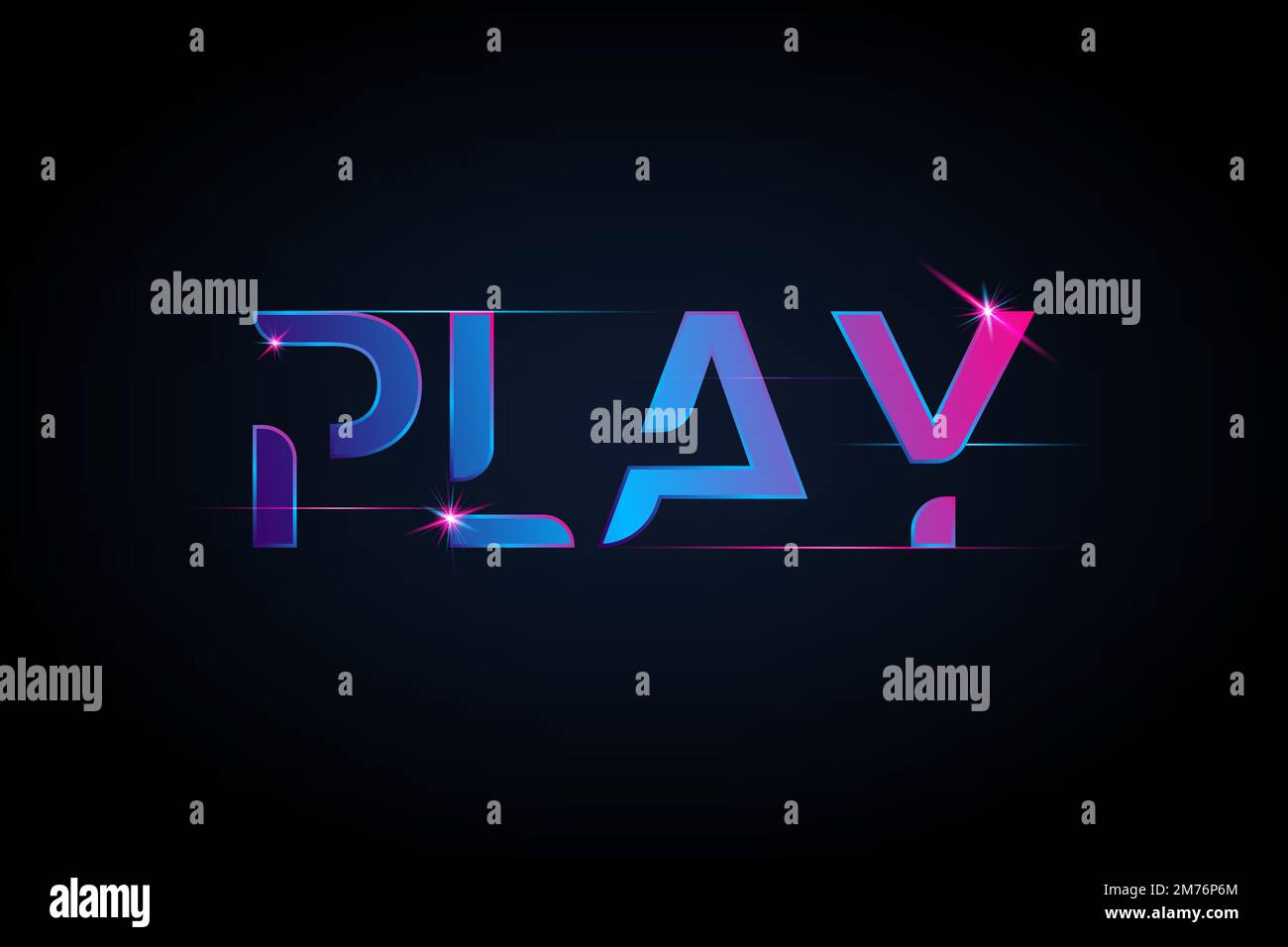 Play shiny vibrant typography vector Stock Vector Image & Art - Alamy