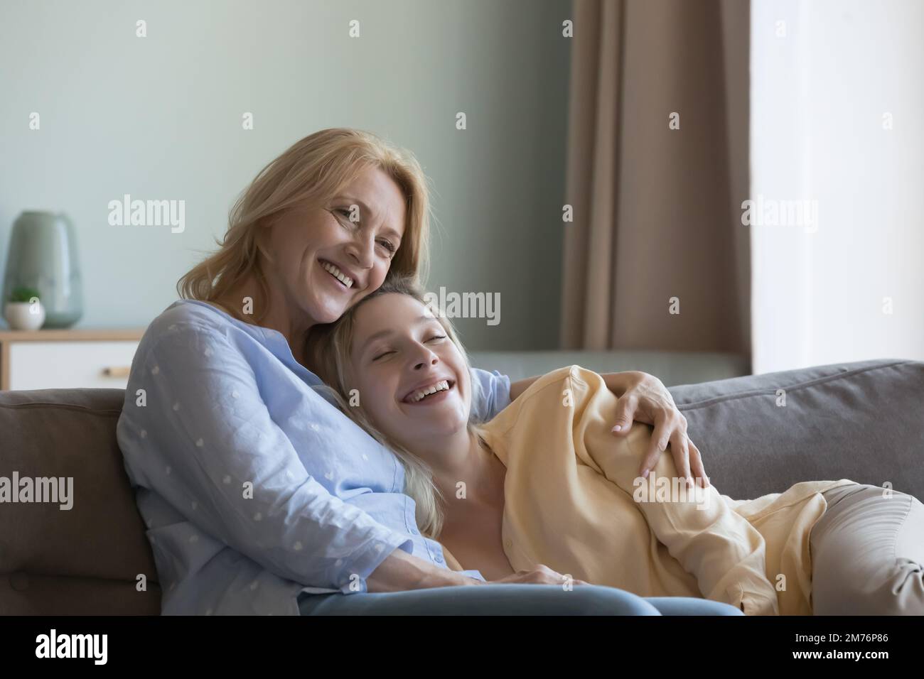 Mature mum and young daughter hi-res stock photography and images - Alamy